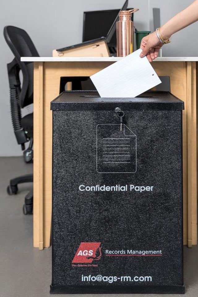 Postwink | Products | Speciality Bins | Confidential Paper Bins